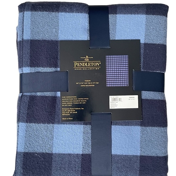 Pendleton | Bedding | Pendleton Rob Roy Luxe Throw 5x70 Blue | Poshmark